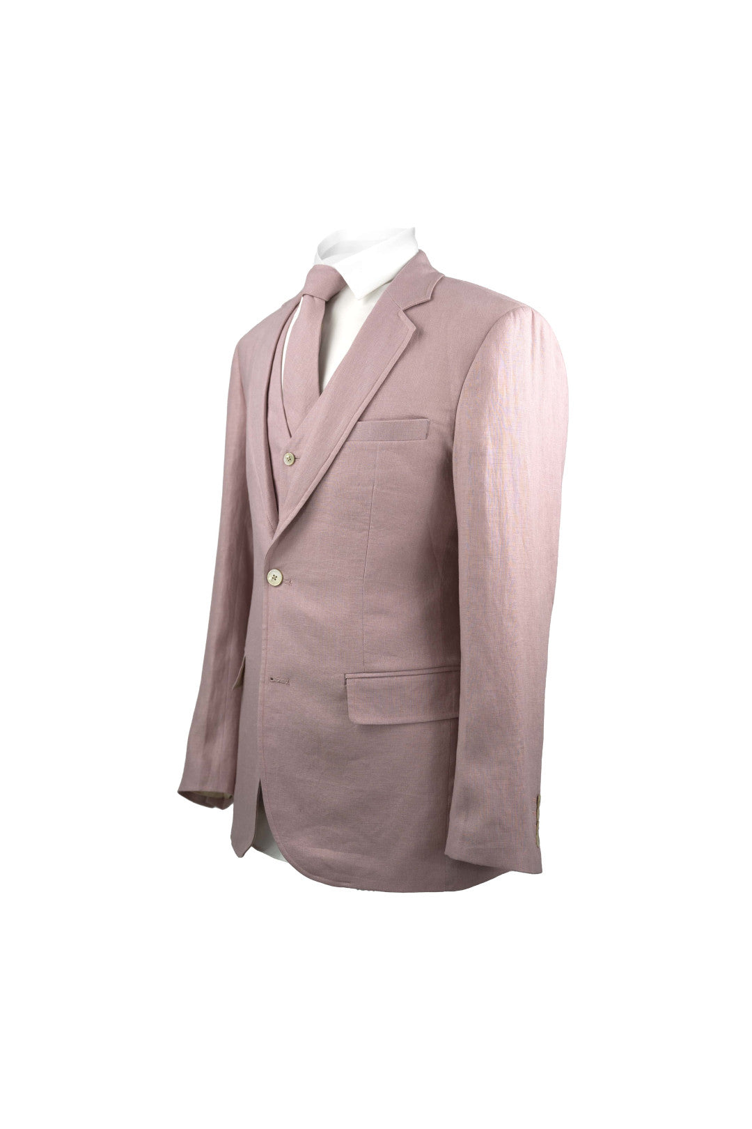 Pink Linen 3 Piece Suit – Tweedmaker